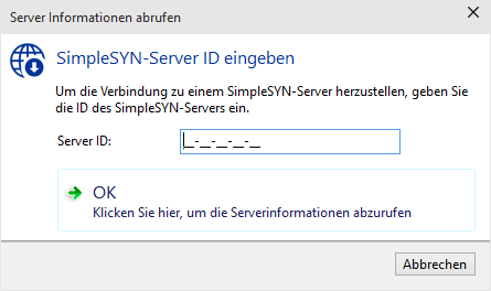SimpleSYN Dokumentation - Optionen